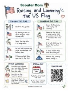 Raising and Lowering the US Flag – Scouter Mom